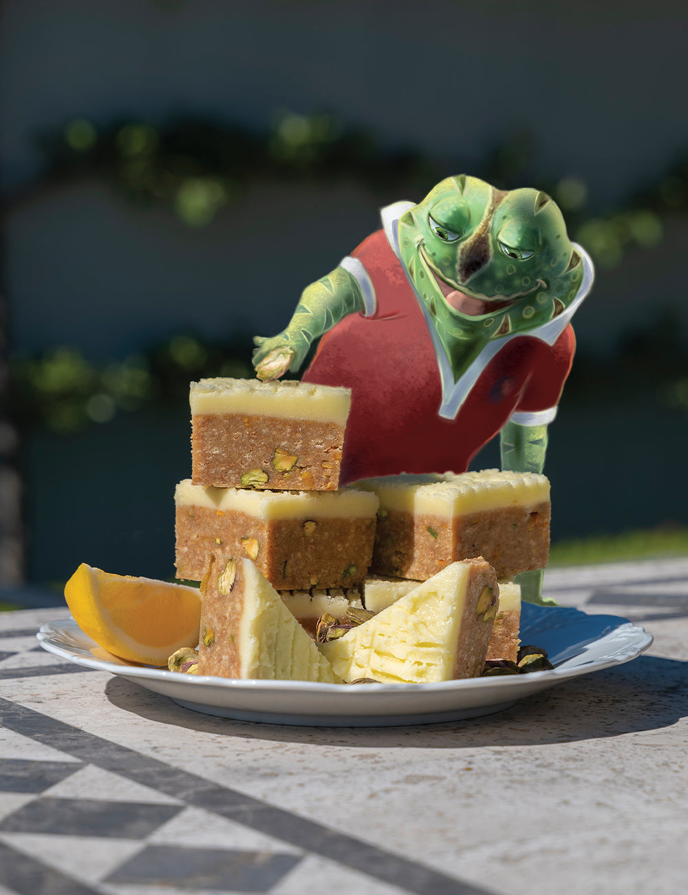 Citrus and Pistachio No-bake Slice – Tangleby Gardens