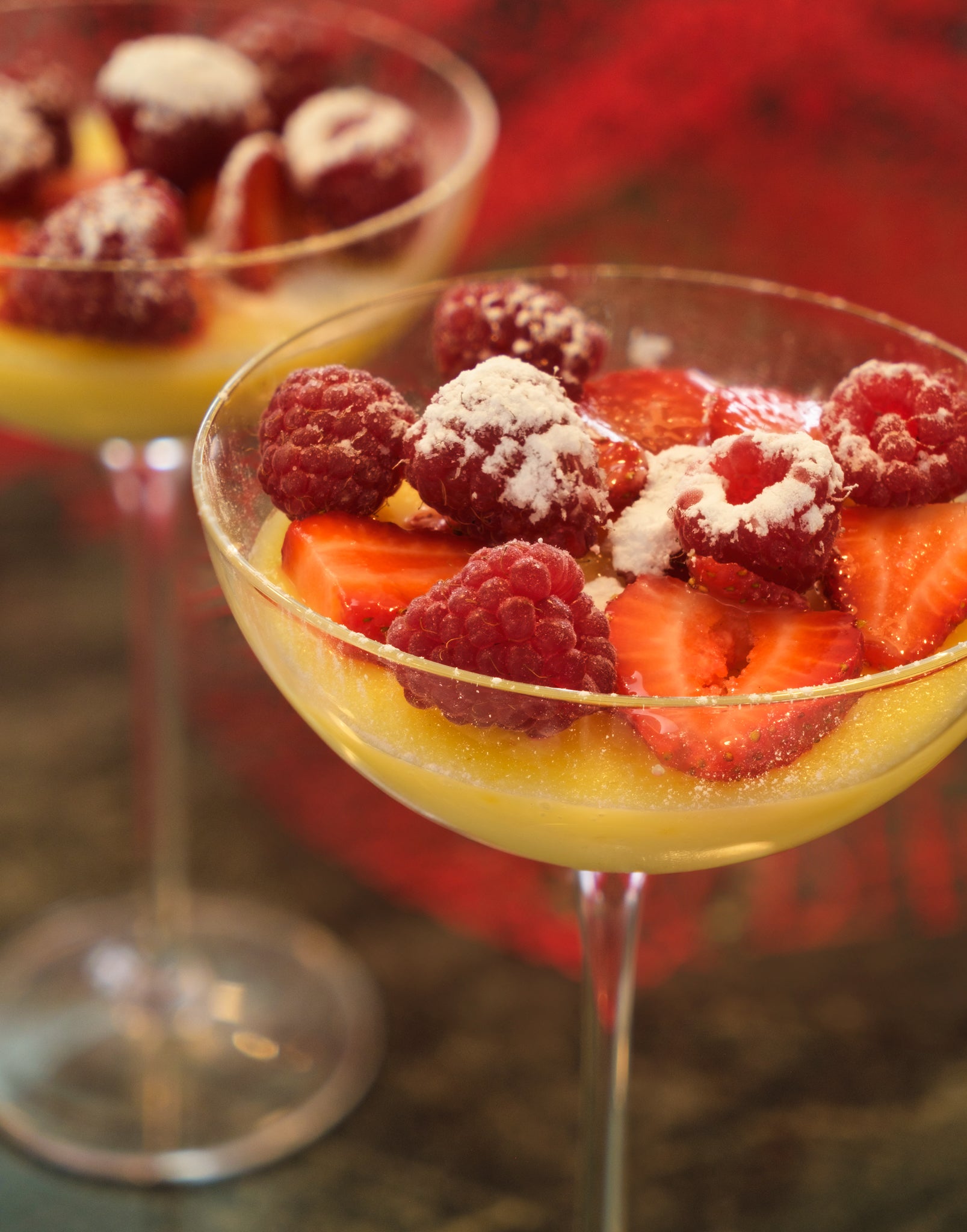 Lemon Posset with Strawberries and Raspberries – Tangleby Gardens