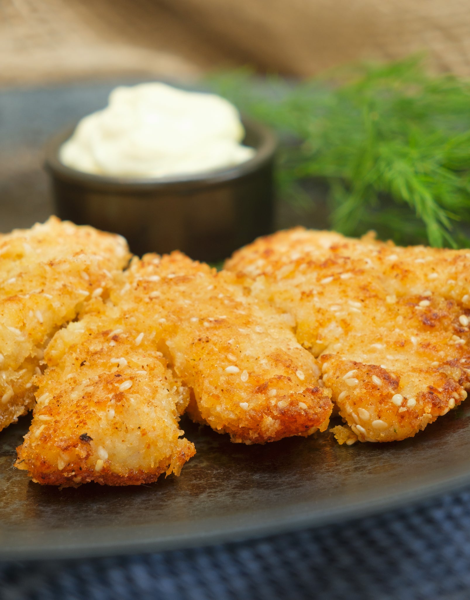 Sesame-Crusted Fish with Wasabi Cream – Tangleby Gardens
