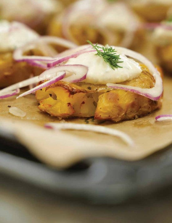 Greek smashed potatoes – Tangleby Gardens